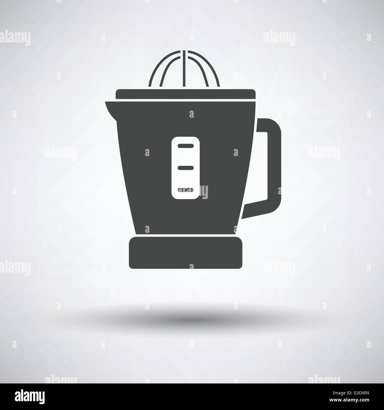 Citrus juicer machine icon on gray background with round shadow. Vector ...