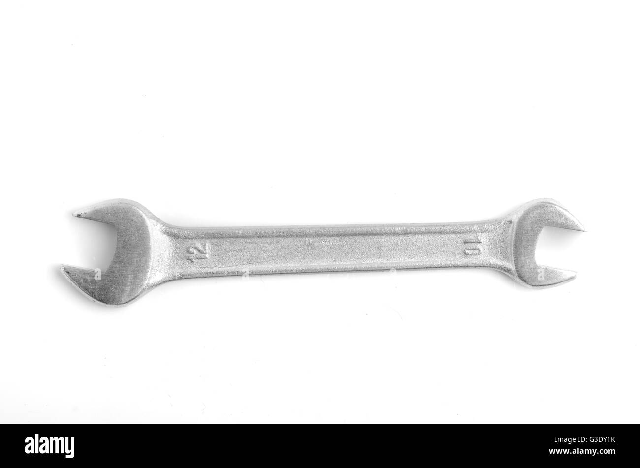 One wrench isolated on white Stock Photo - Alamy