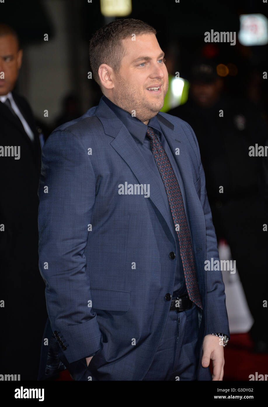 LOS ANGELES, CA - FEBRUARY 1, 2016: Actor Jonah Hill at the world ...