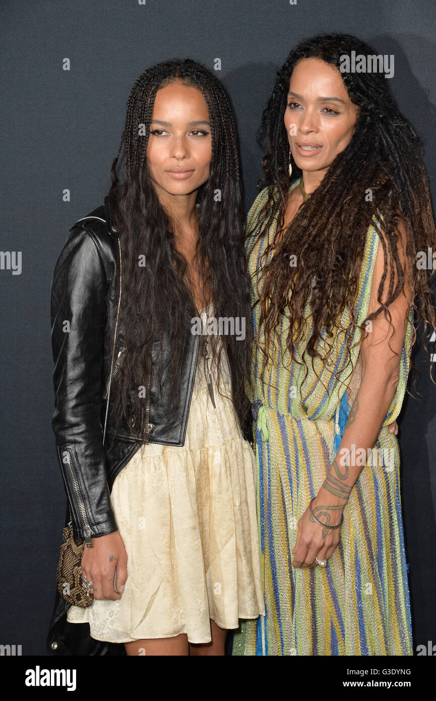 LOS ANGELES, CA - FEBRUARY 10, 2016: Actresses Zoe Kravitz & Lisa Bonet ...