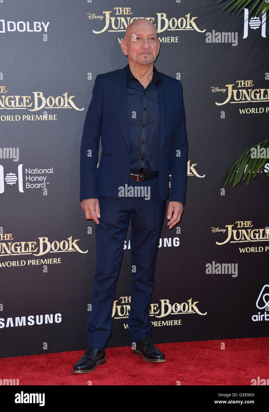 LOS ANGELES, CA. April 4, 2016. Actor Sir Ben Kingsley at the world ...