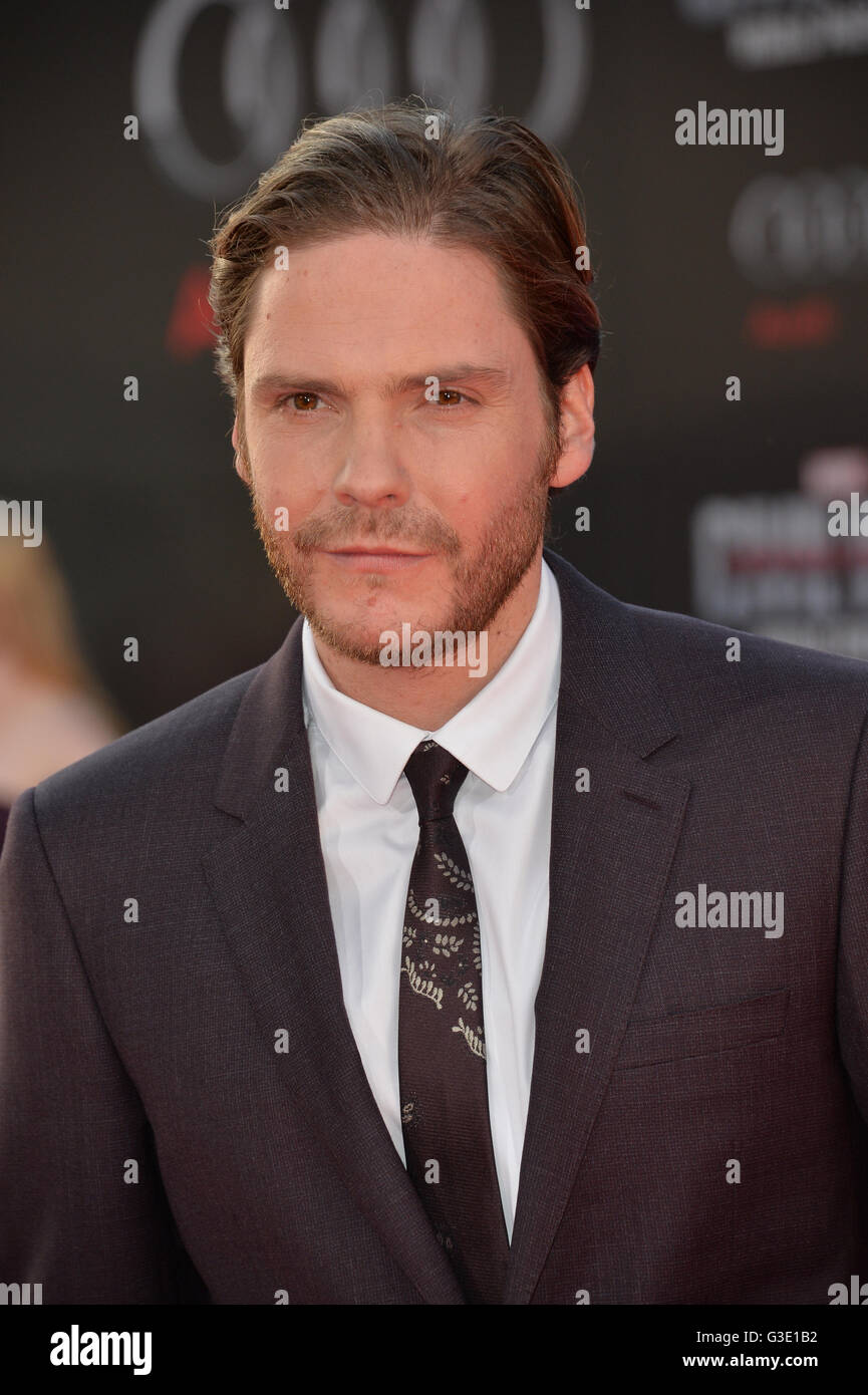 LOS ANGELES, CA. April 12, 2016: Actor Daniel Bruhl at the world ...