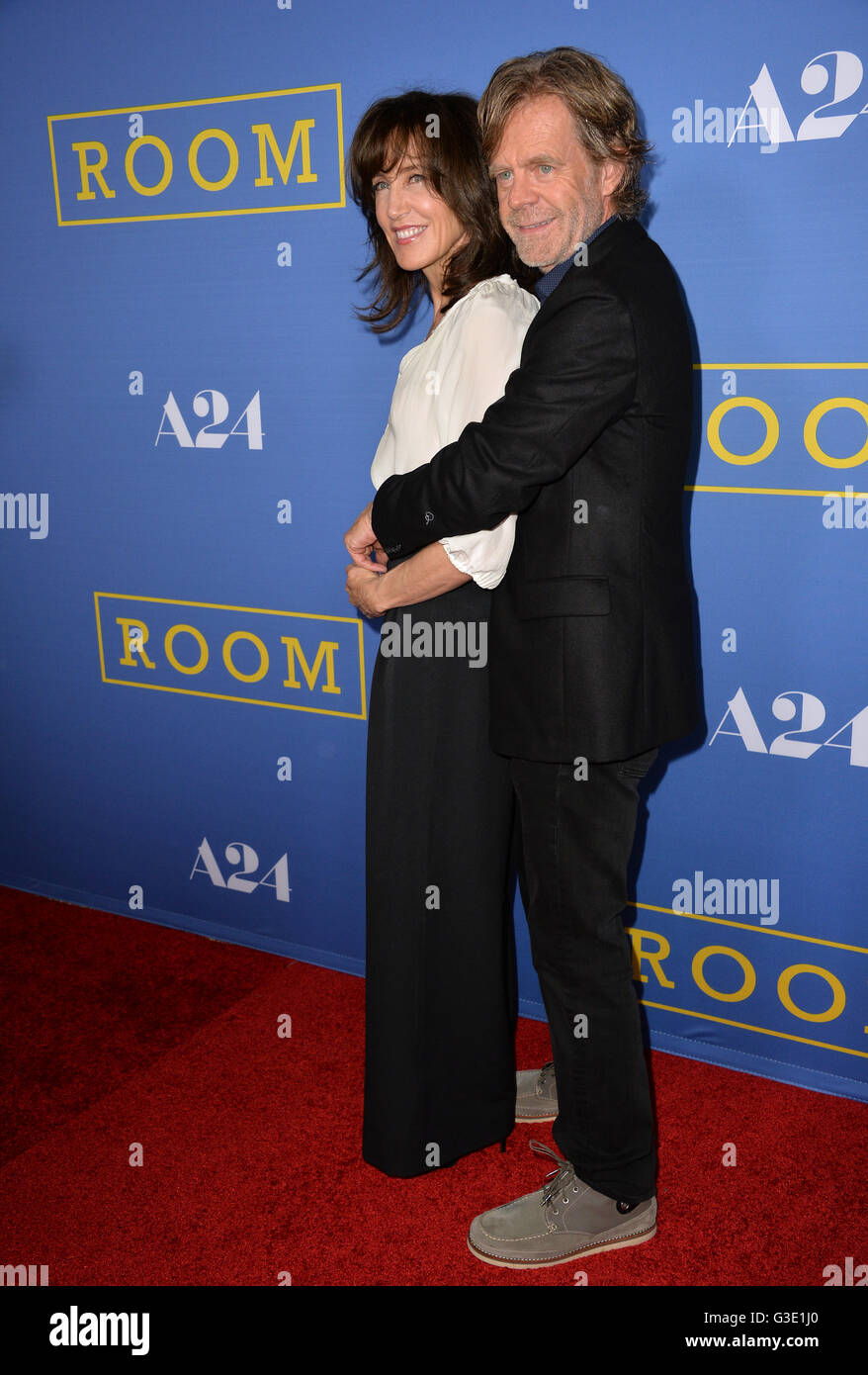 LOS ANGELES, CA - OCTOBER 13, 2015: Actor William H. Macy & actress ...