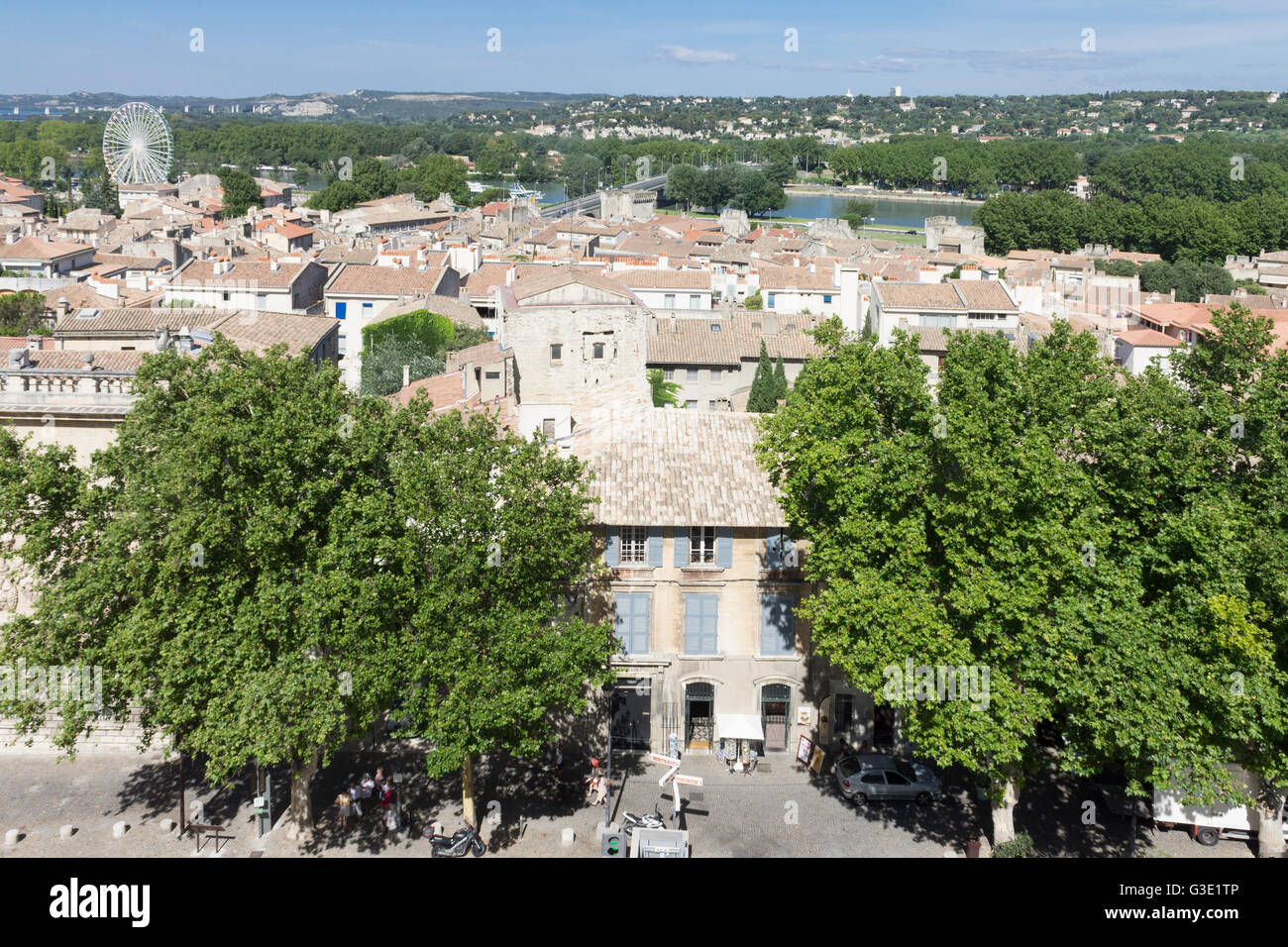 Historical Buildings Rhone River Avignon Provence France Stock Photo ...