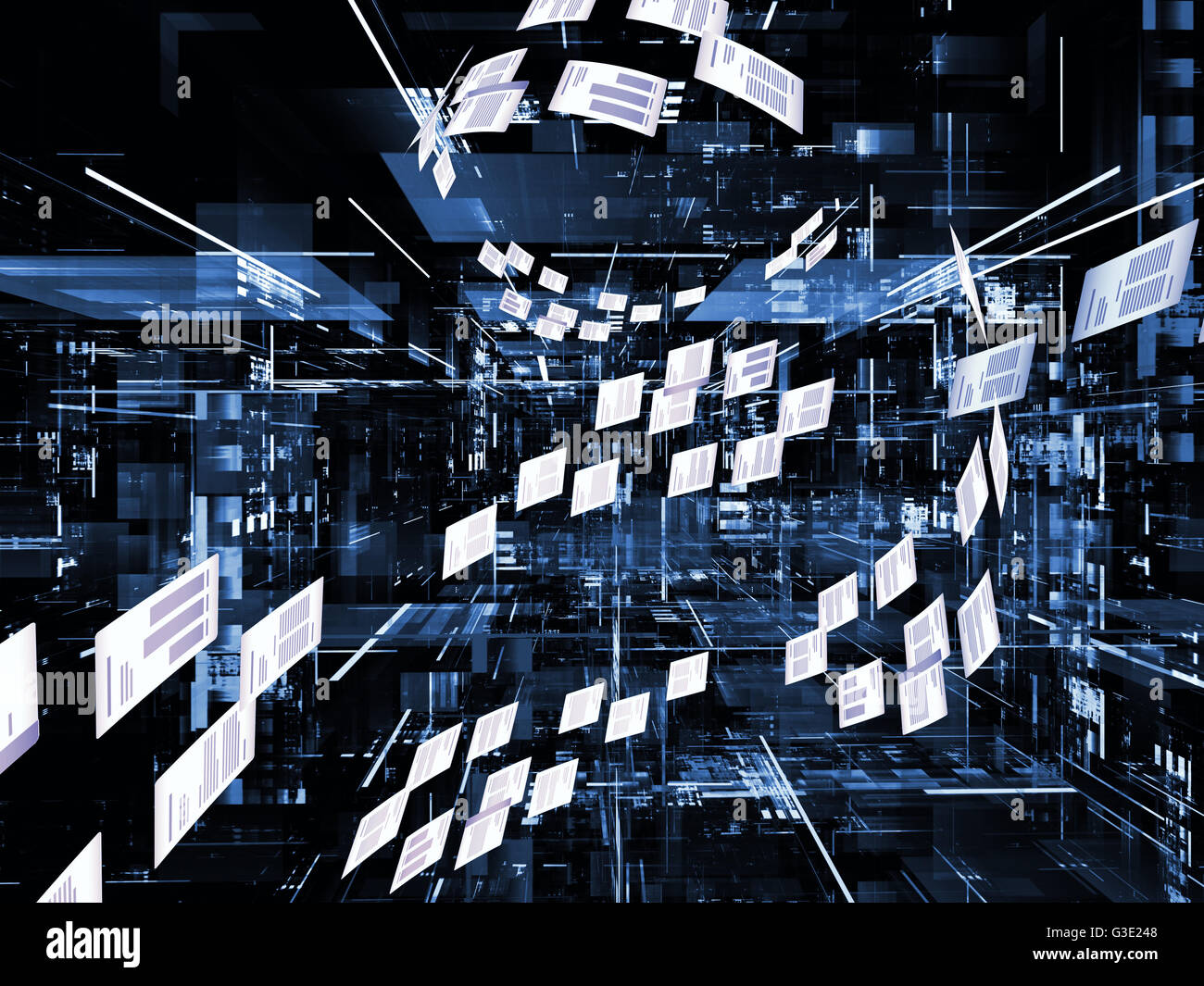 Document Swirl series. Background design of document pages and virtual ...