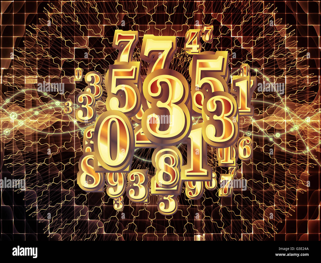 Digital Swirl series. Interplay of digits and technological patterns on ...