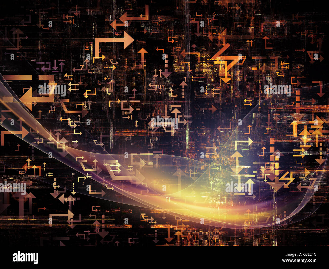 Symbol Glow series. Composition of glowing waves and symbolic patterns ...