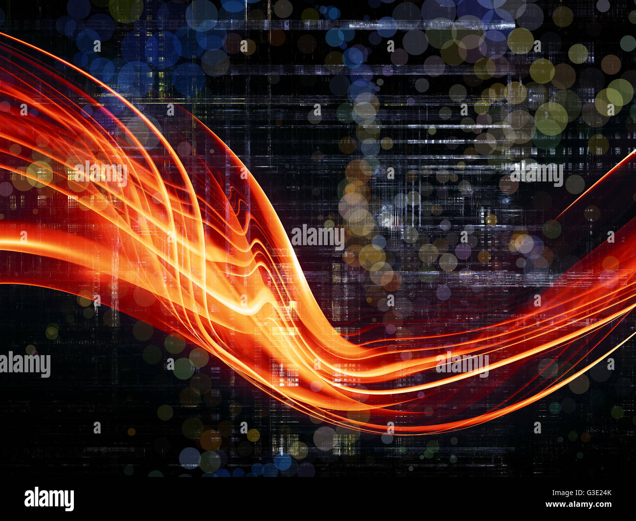 Symbol Glow series. Backdrop of glowing waves and symbolic patterns on ...
