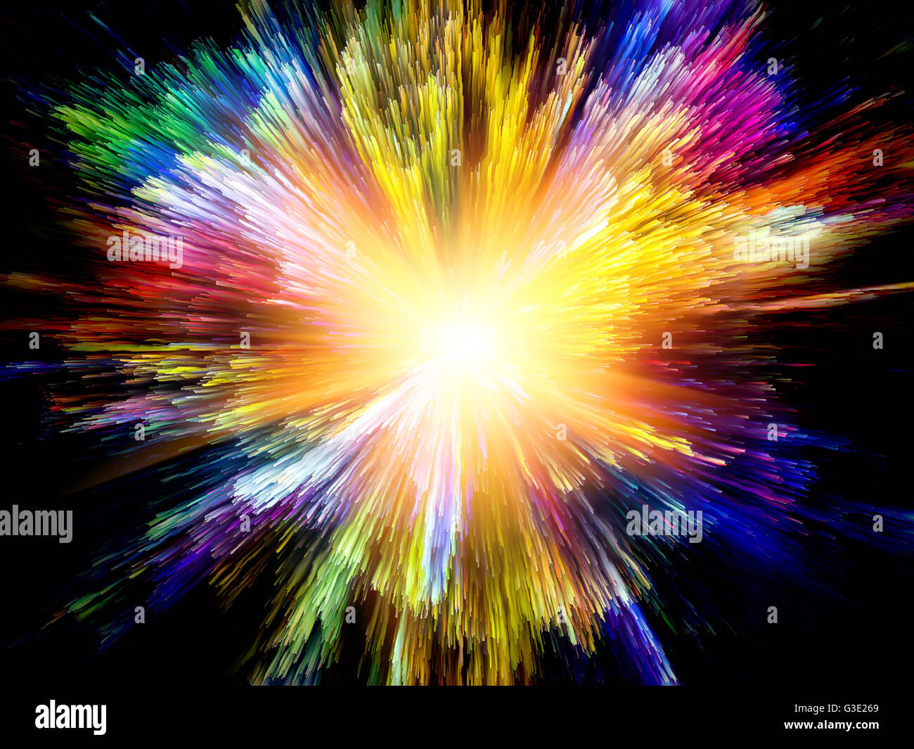 Color Explosion series. Background design of colorful streaks on the ...