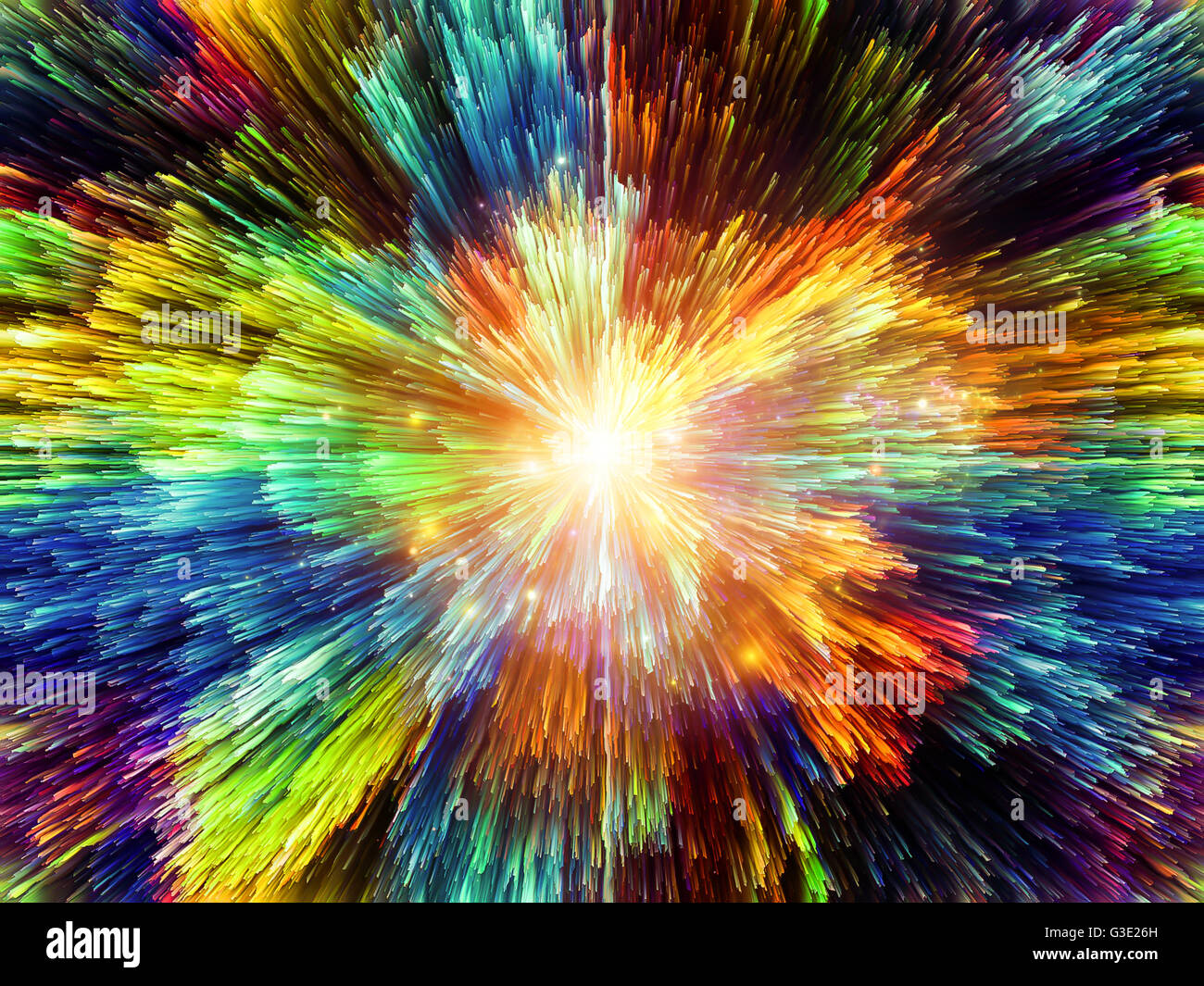 Color Explosion series. Design composed of colorful streaks as a ...