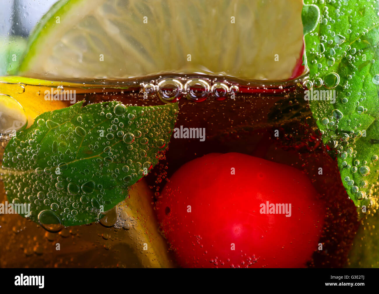 Cherry cocktail mint leaves hi-res stock photography and images - Alamy