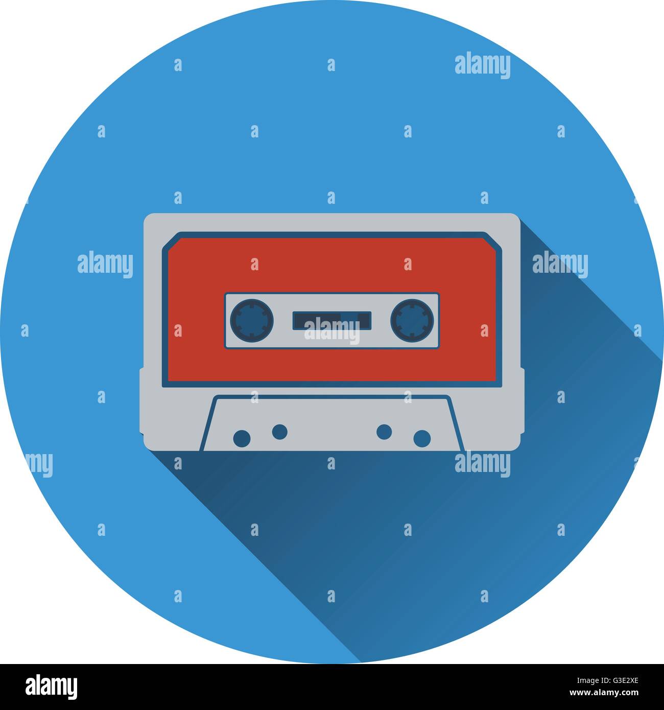 Audio cassette icon. Flat design. Vector illustration Stock Vector ...