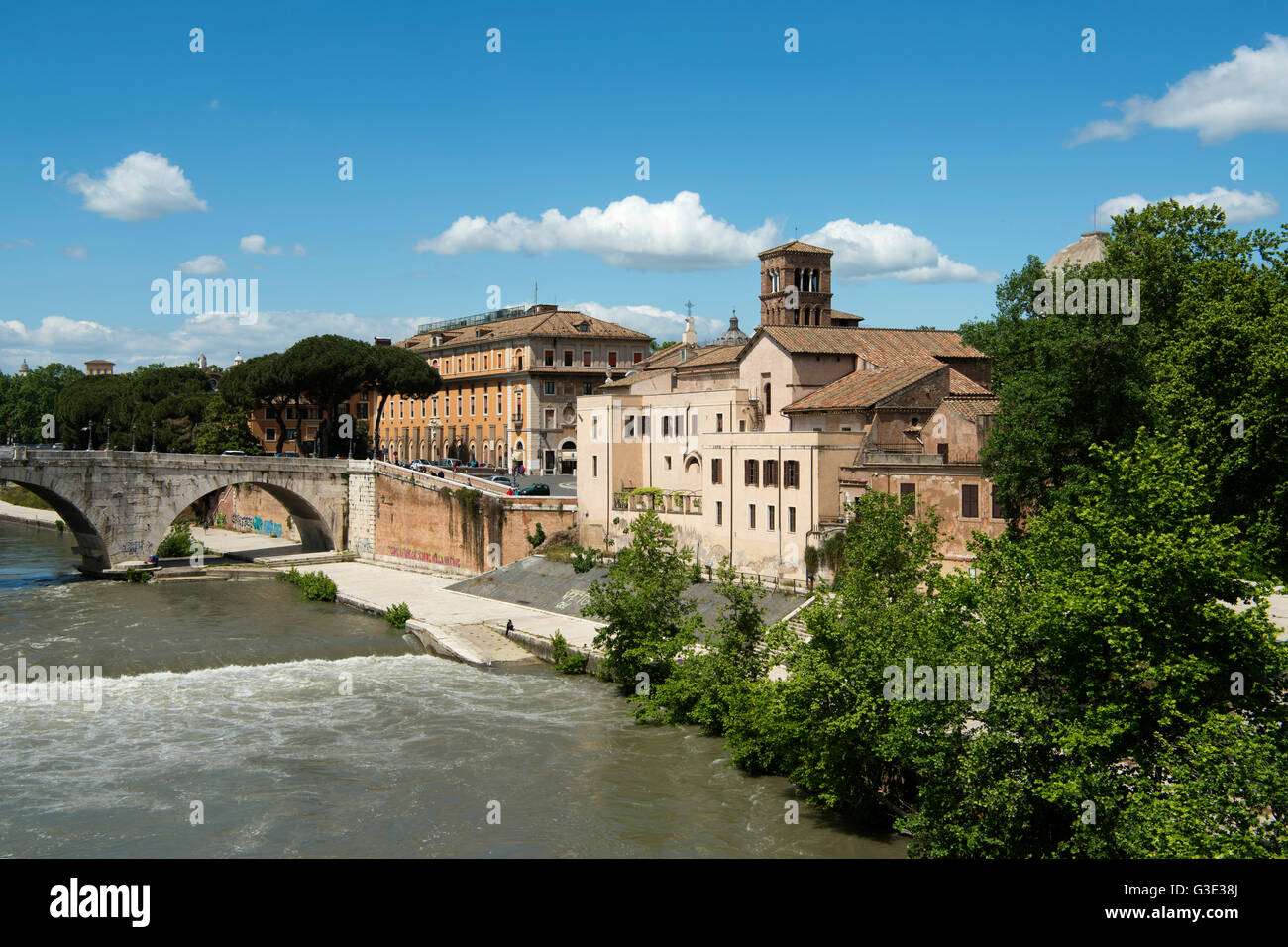 Italien, Rom, Ponte Cestio, (Ponte San Bartolomeo, Pons Cestius Stock ...