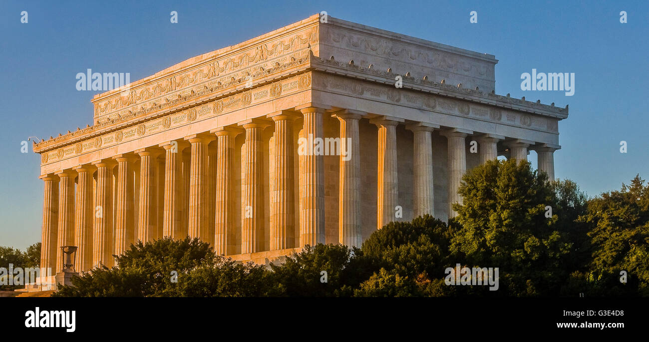 Washington dc lincoln memorial sunrise hi-res stock photography and ...