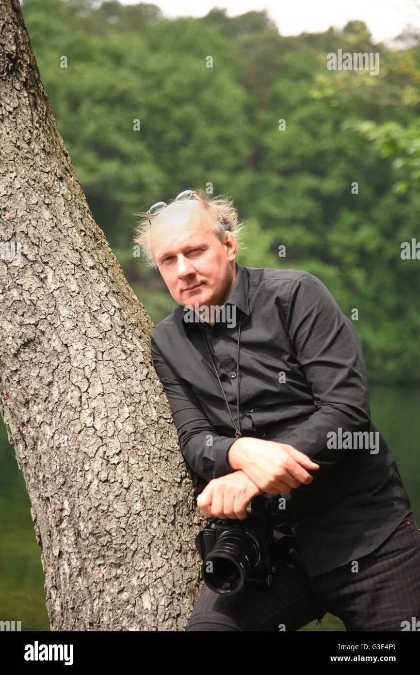 German photographer and photo artist Andre Rival is pictured in Berlin ...