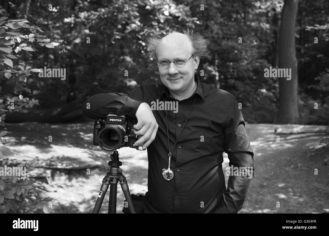 German photographer and photo artist Andre Rival is pictured in Berlin ...