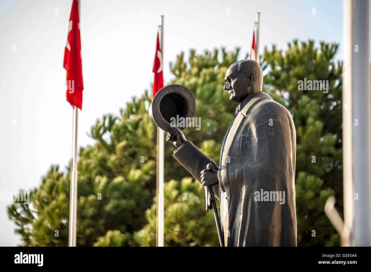 Statue of Mustafa Kemal Ataturk, first president of Turkey; Ephesus ...