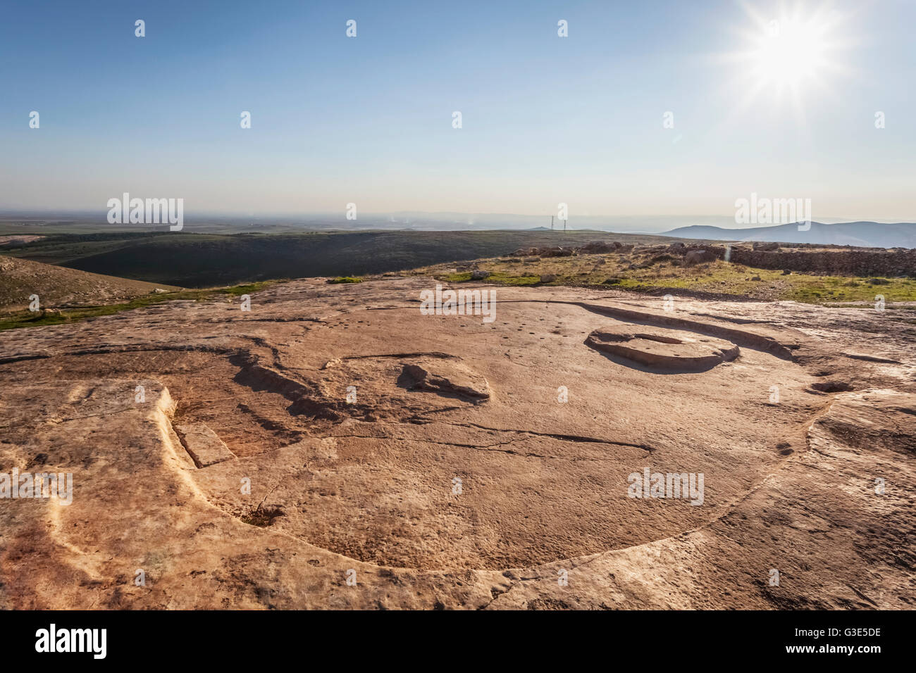 Ancient ruins of the oldest civilization; Gobekli Tepe, Turkey Stock ...