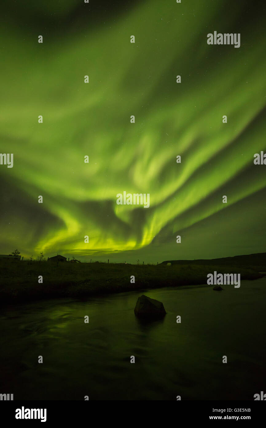 Northern lights over residential hi-res stock photography and images ...