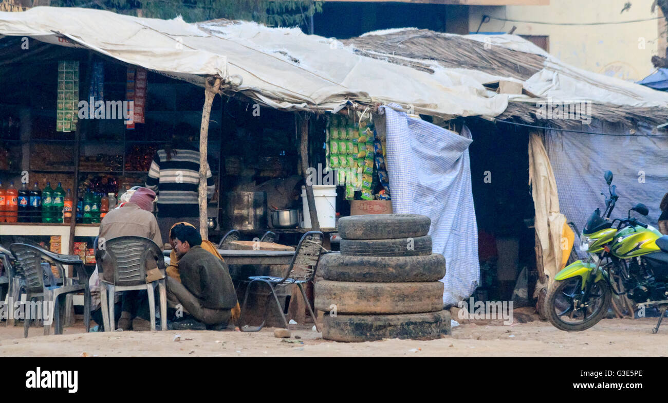 Indian roadside cafe at ranthambore fort hi-res stock photography and ...