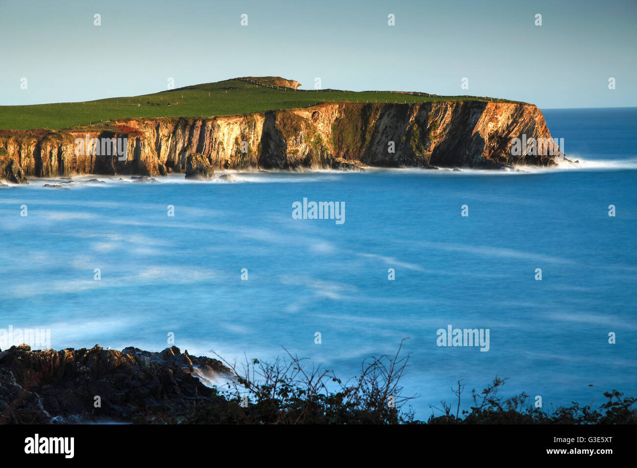 Coastal cliffs around Toe Head on the Wild Atlantic Way in West Cork ...