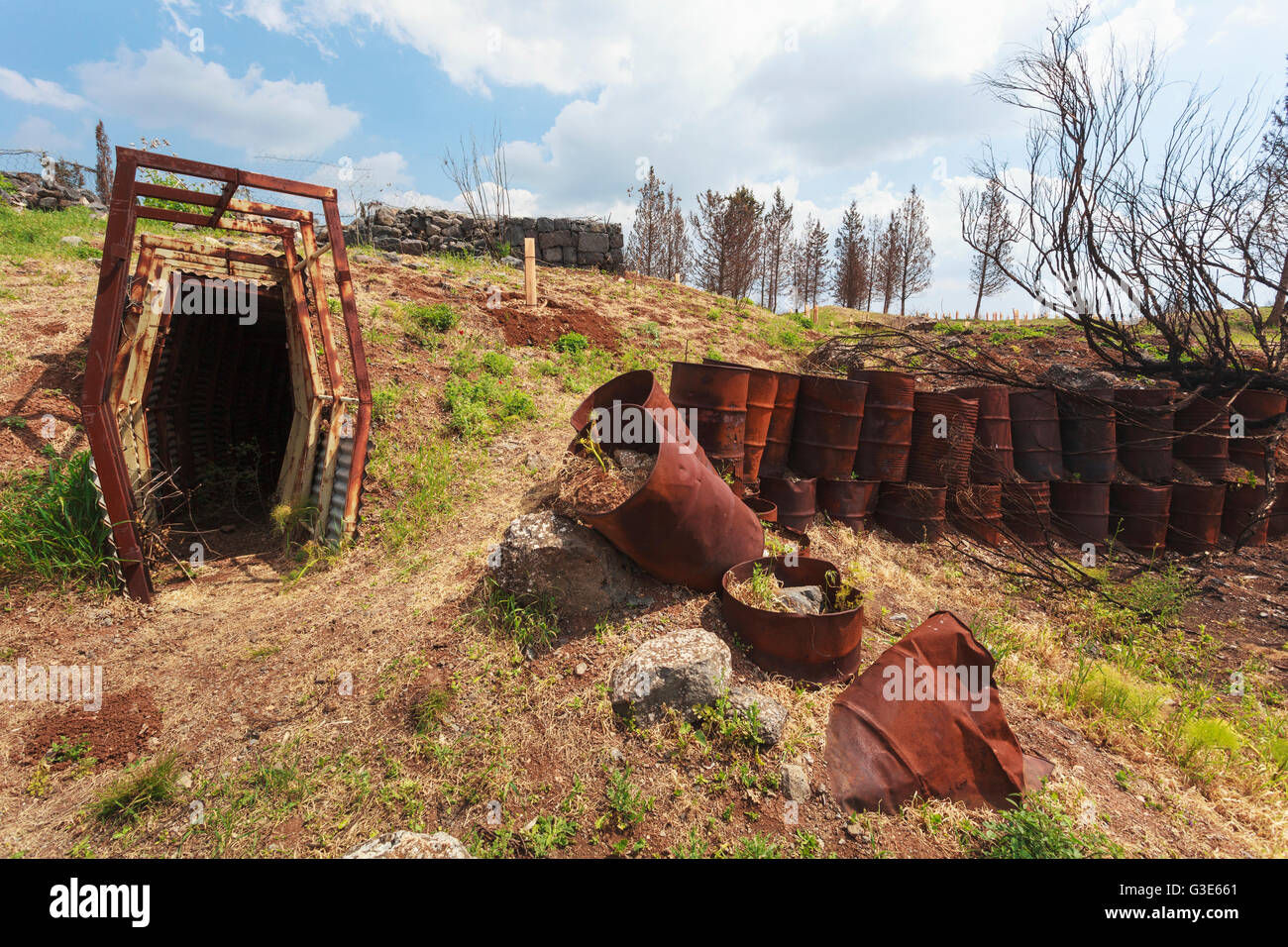 Old Syrian army bunker; Golan Heights, Israel Stock Photo - Alamy