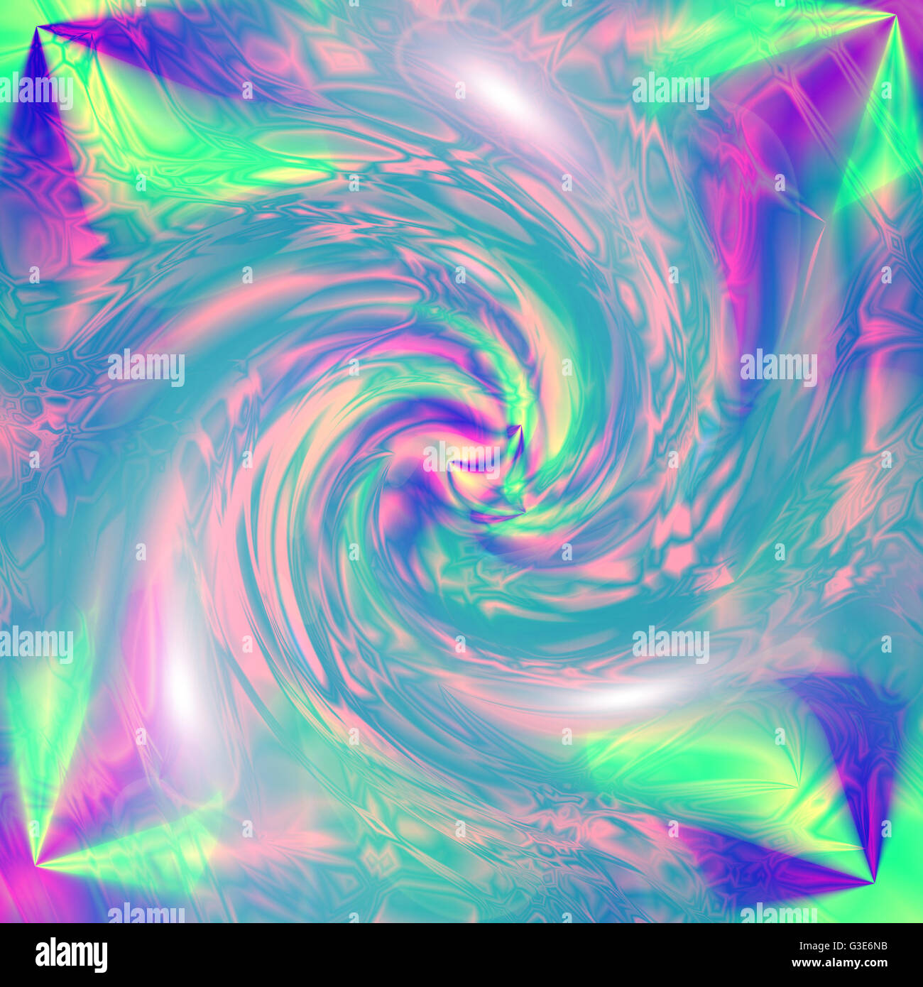 Abstract coloring background of the neon cyan gradient with twirl and ...