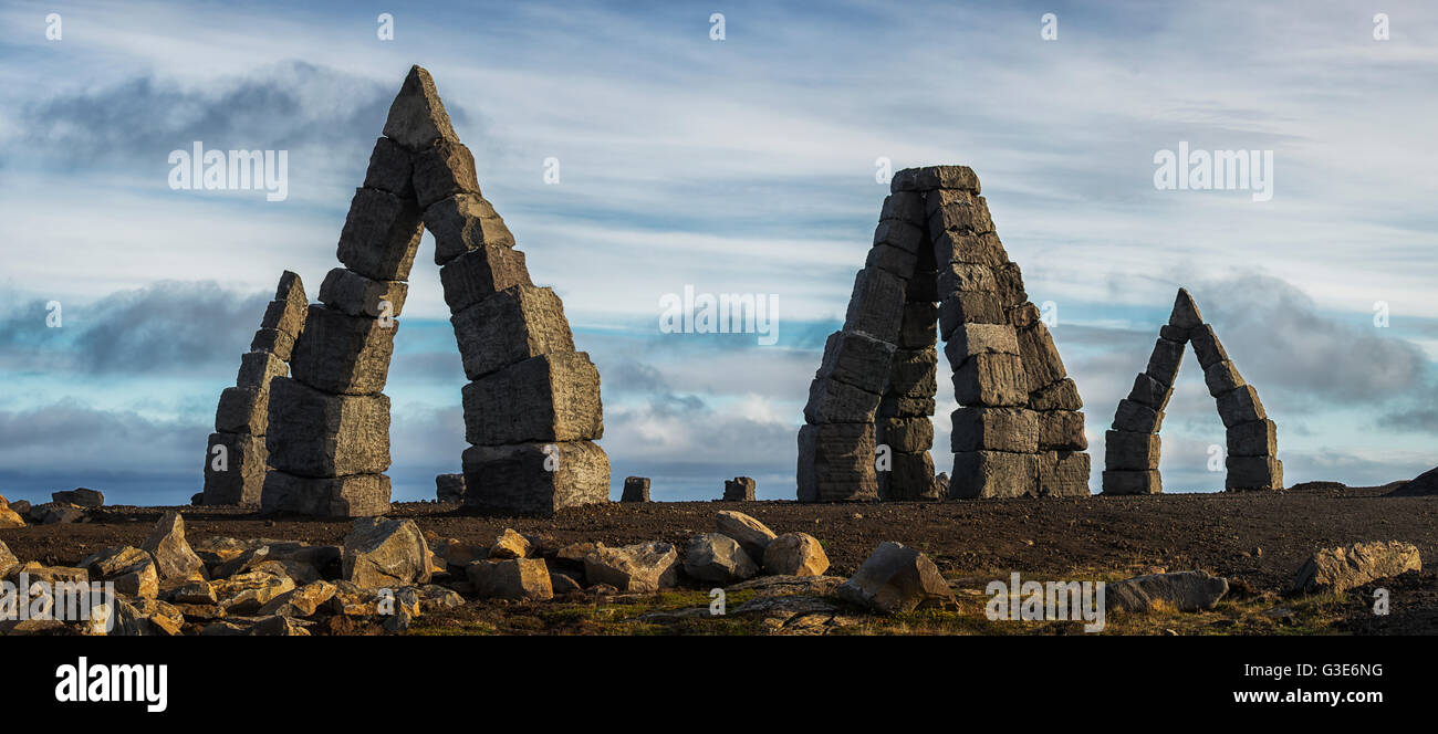 Arctic stonehenge, Northern Iceland; Iceland Stock Photo - Alamy