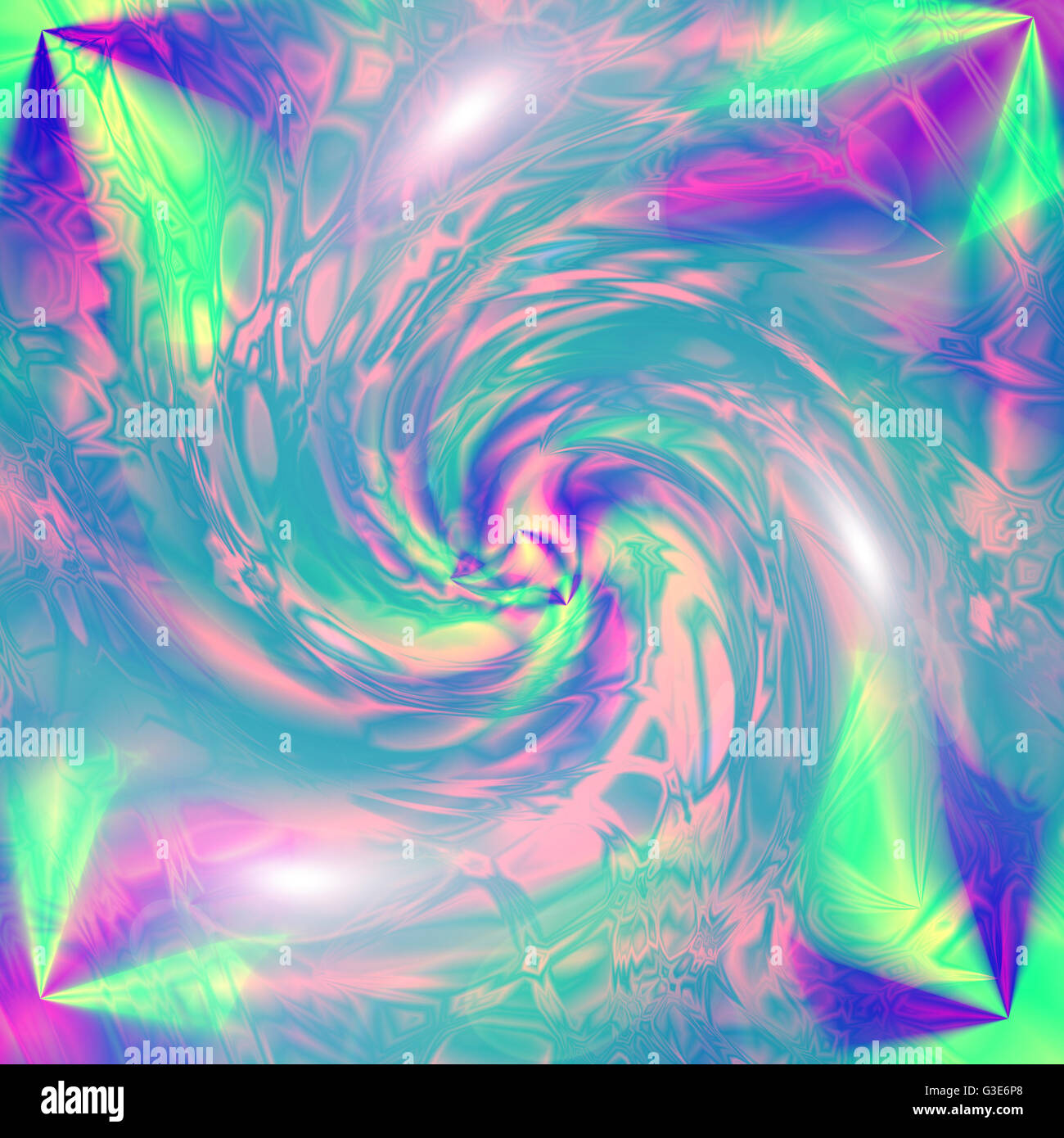 Abstract coloring background of the neon cyan gradient with twirl and ...