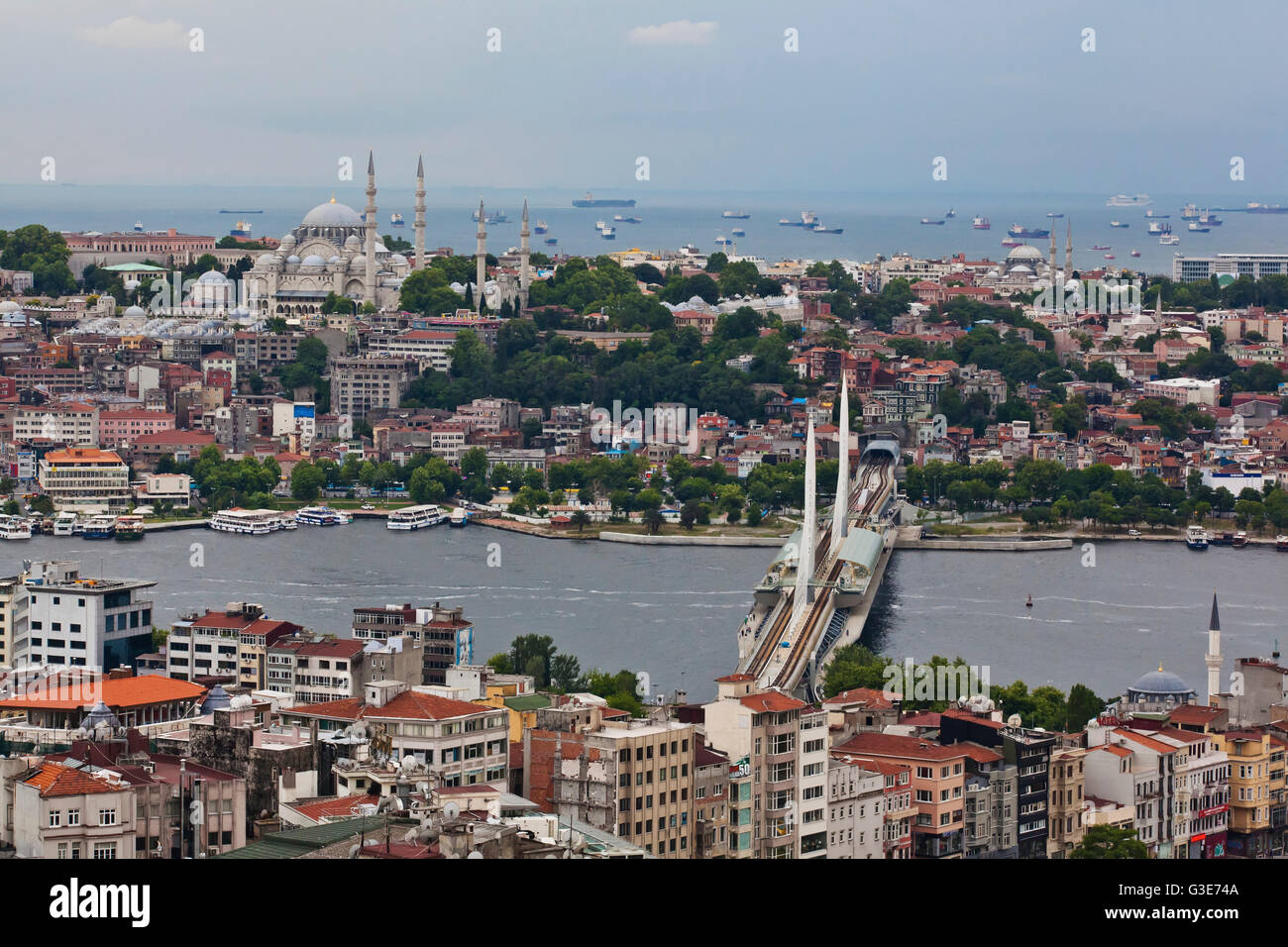 View of Sultanahmet, old city Istanbul at dusk; Istanbul, turkey Stock ...