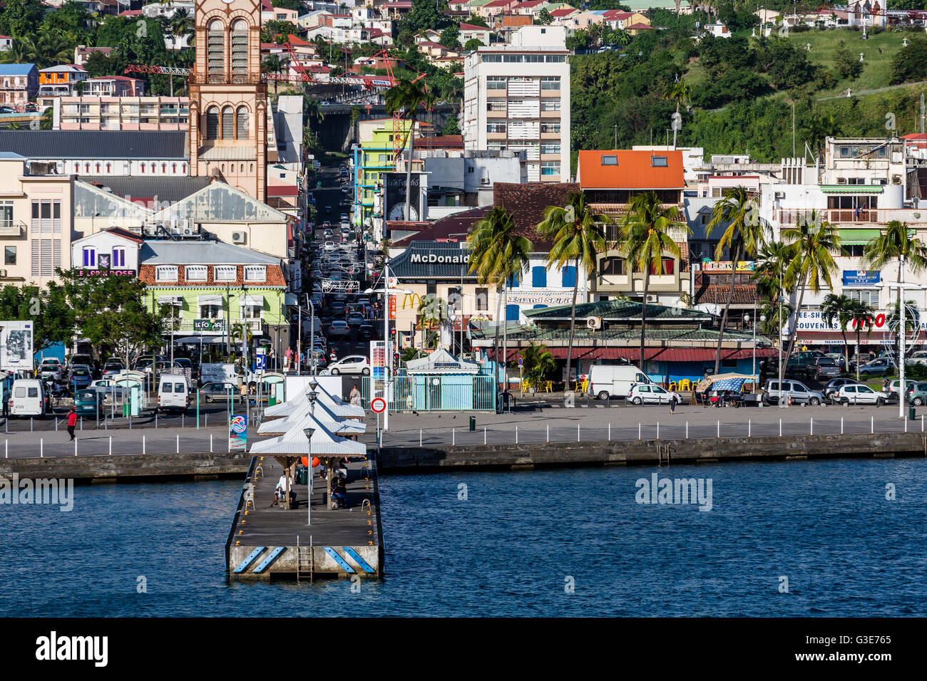 Many colorful buildings on the coast of Martinique Stock Photo - Alamy