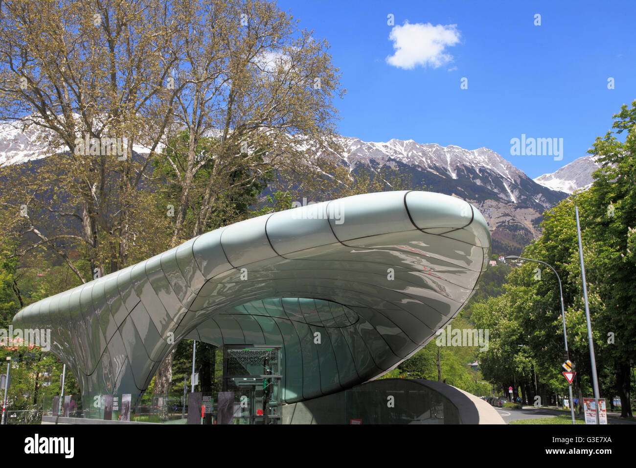 Austria, Tyrol, Innsbruck, Hungerburg Funicular Station, Zaha Hadid ...