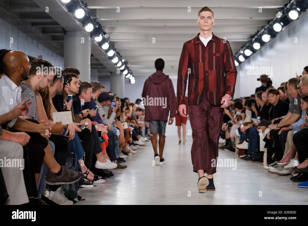 Models on the catwalk during the Oliver Spencer London Collections Men ...