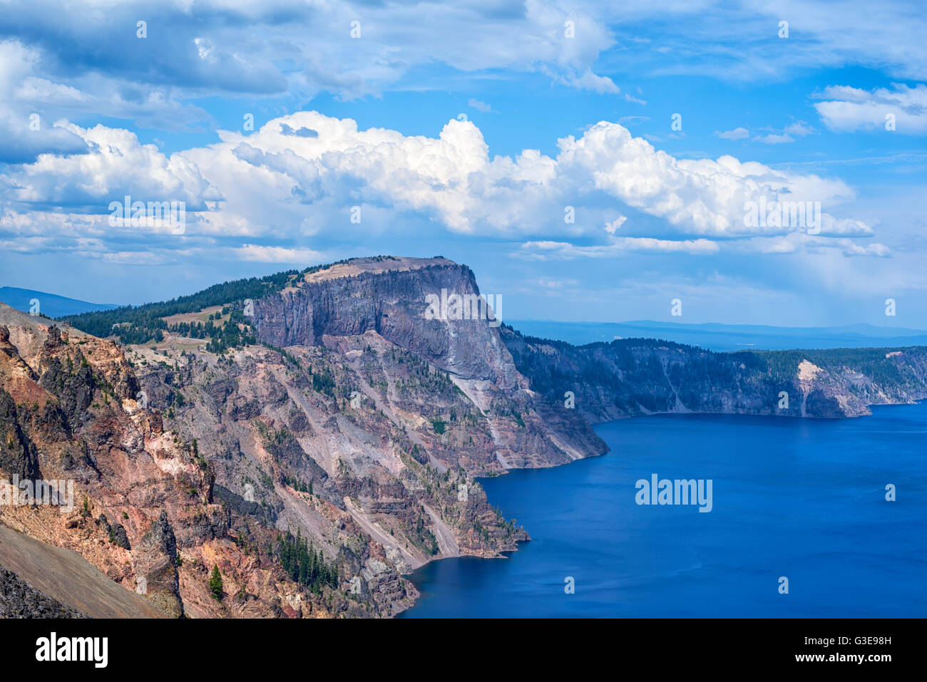 Looking down on Crater Lake and Llao Rock. Crater Lake National Park ...