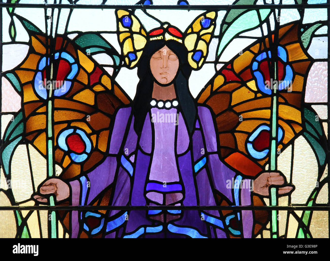 Angel of Purity Stained Glass Window at Victoria Baths in Manchester ...