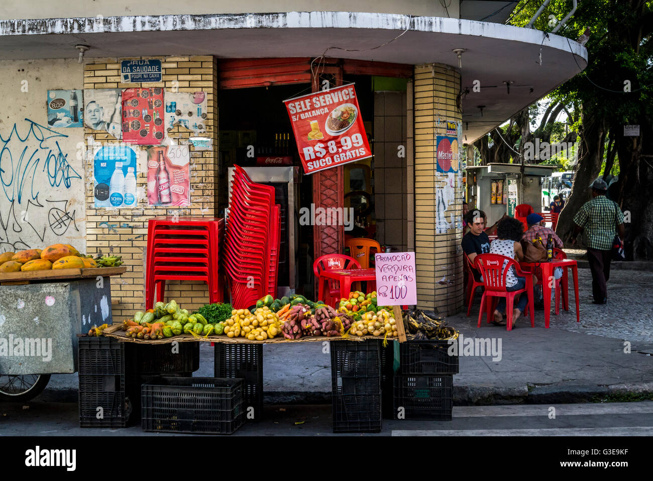 Street vegetables stall, central Recife, Pernambuco, Brazil Stock Photo ...