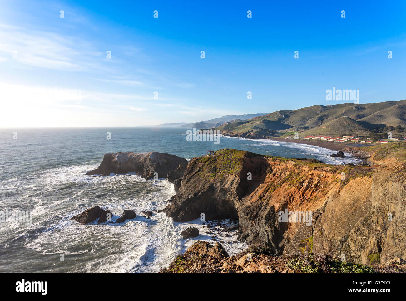 Image of the Marin Headlands and Rodeo Beach Stock Photo - Alamy