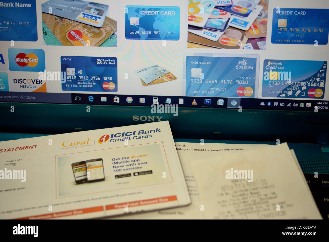 Bill payment and credit card Stock Photo - Alamy