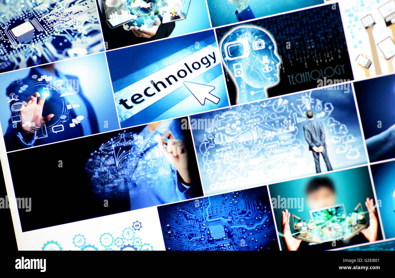 Popular Social media icons -Computer technology Stock Photo - Alamy