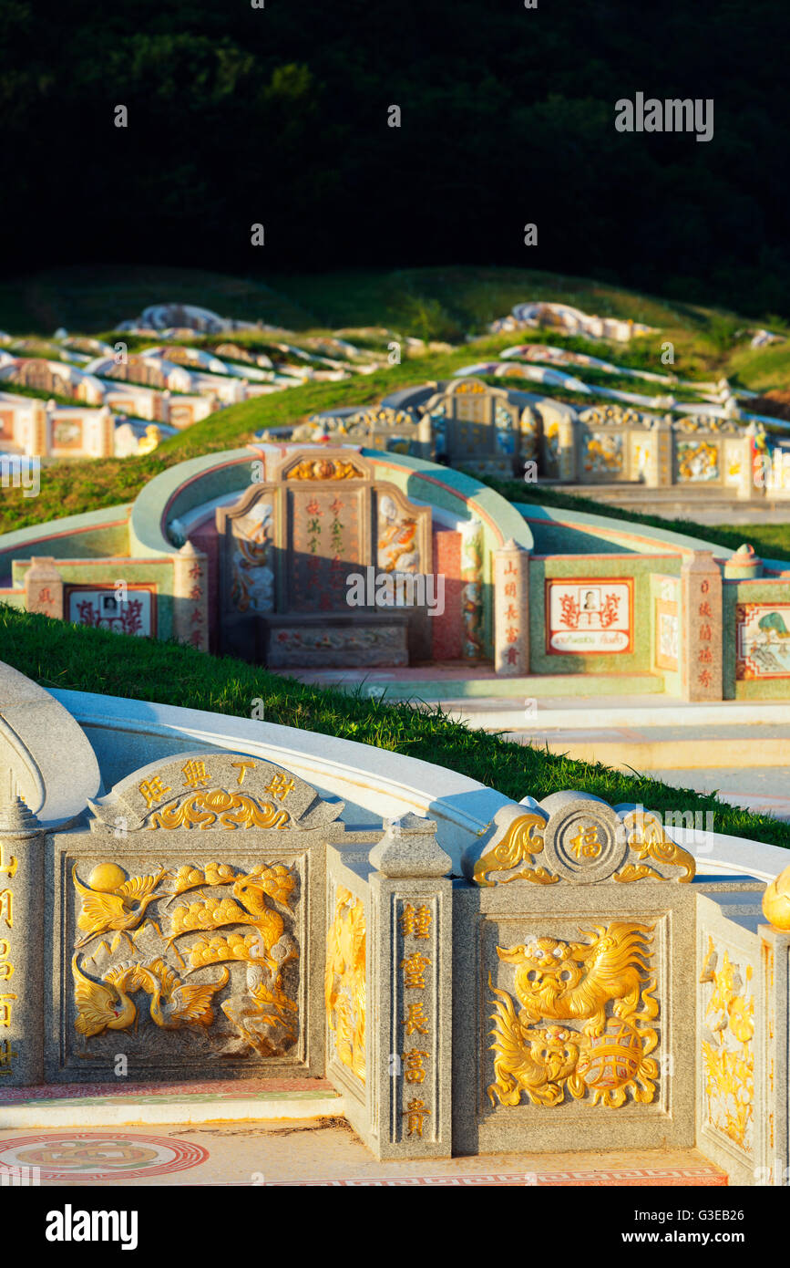 South East Asia, Thailand, Kanchanaburi, Chinese cemetery Stock Photo ...