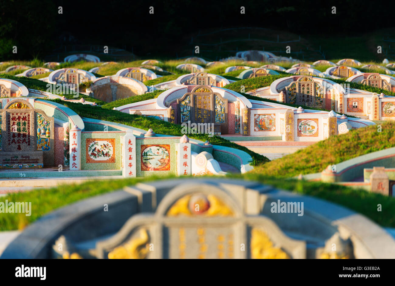 South East Asia, Thailand, Kanchanaburi, Chinese cemetery Stock Photo ...