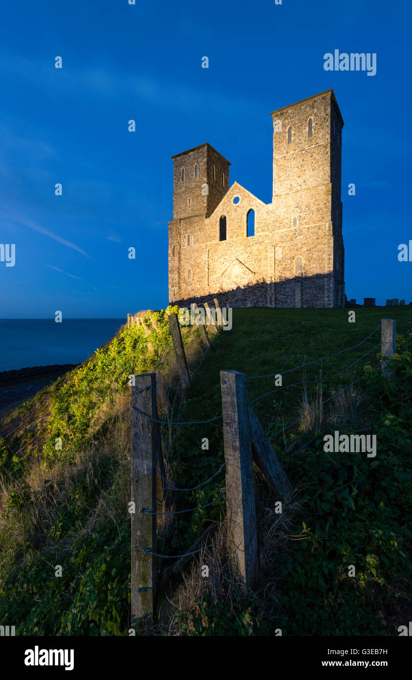 Reculver Towers And Roman Ruins Of Roman Fort High Resolution Stock ...