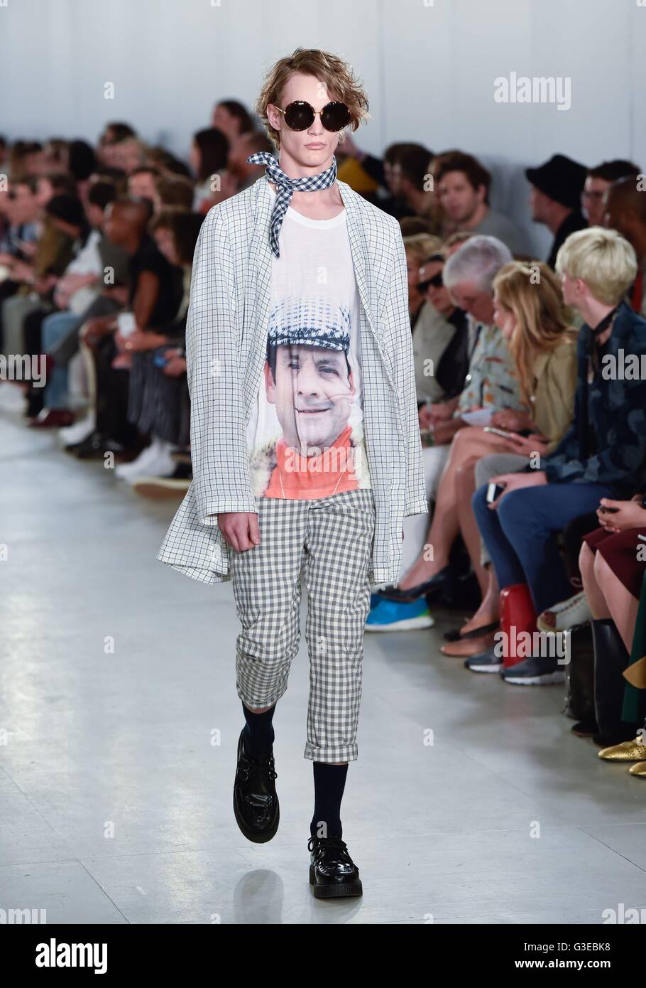 Models on the catwalk during the Agi & Sam London Collections Men SS17 ...