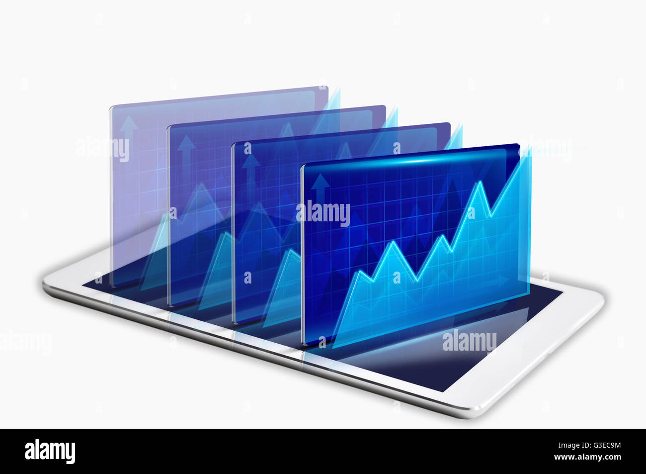 Online business news graph Cut Out Stock Images & Pictures - Alamy