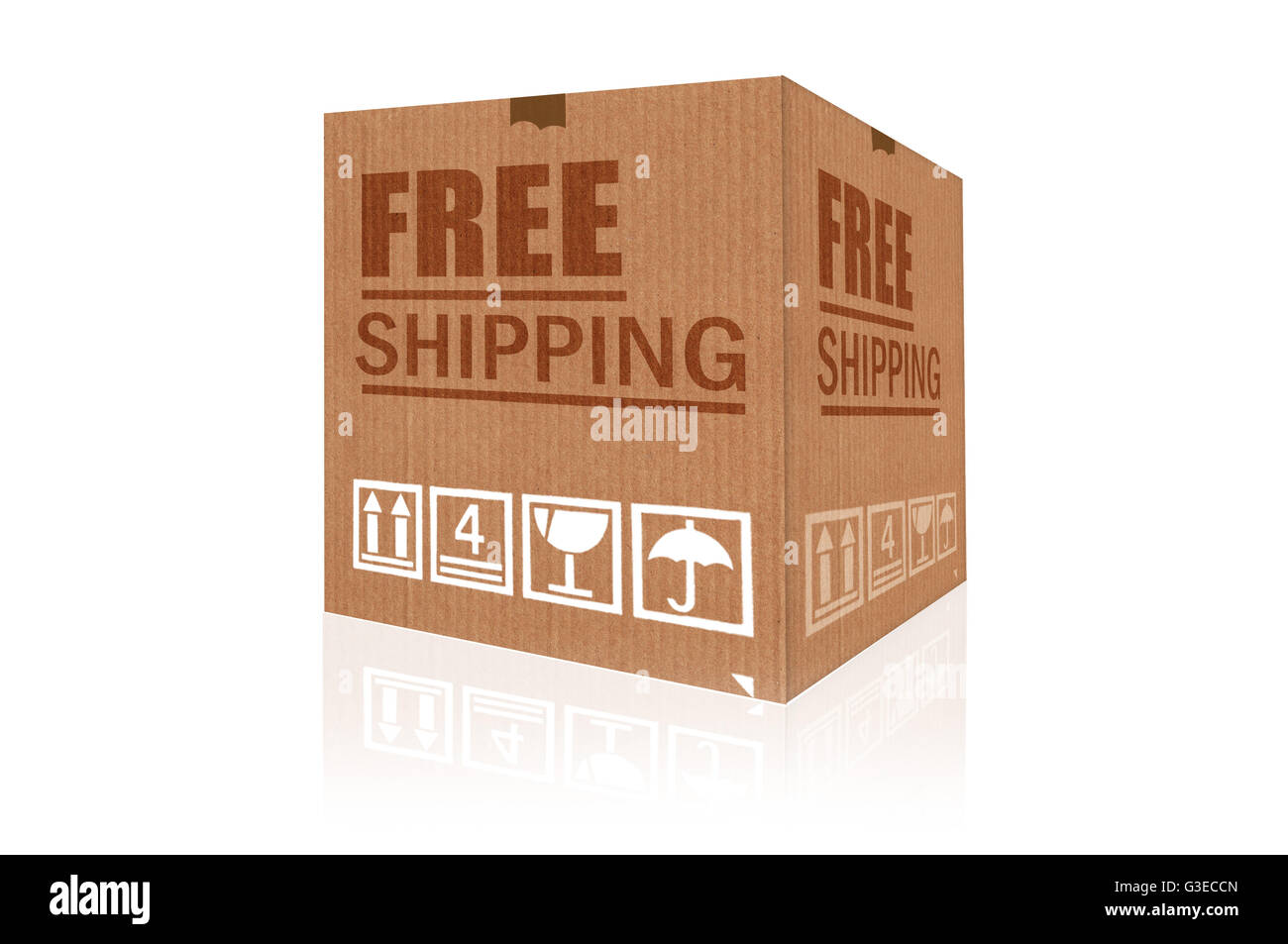 Isolated shipping box hi-res stock photography and images - Alamy