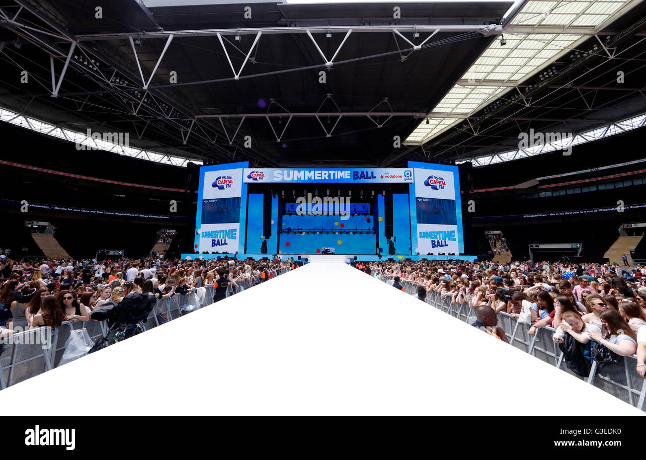 The empty stage prior to Capital FM's Summertime Ball with Vodafone ...