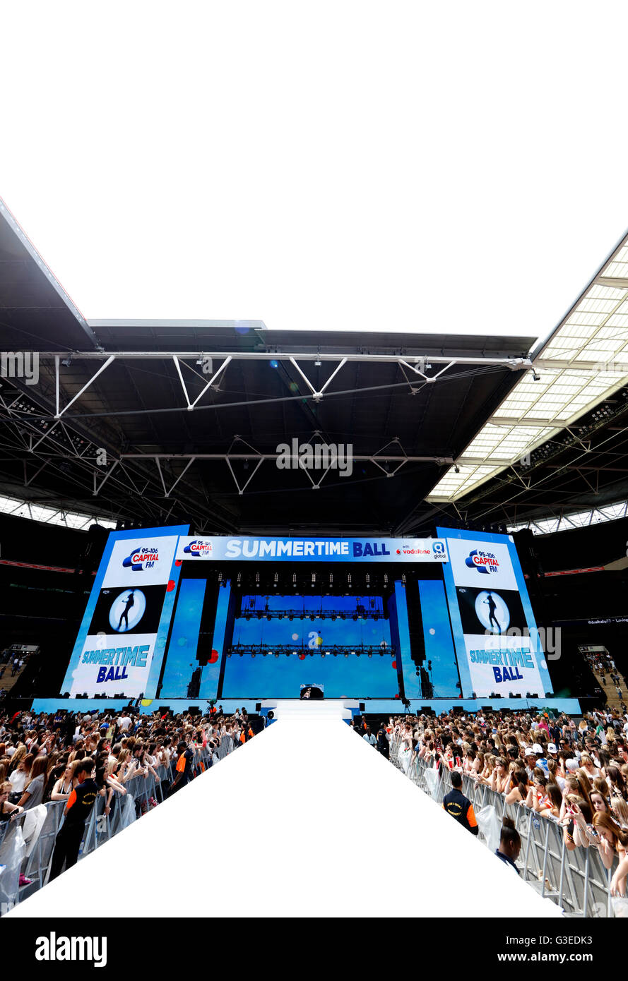 The empty stage prior to Capital FM's Summertime Ball with Vodafone ...