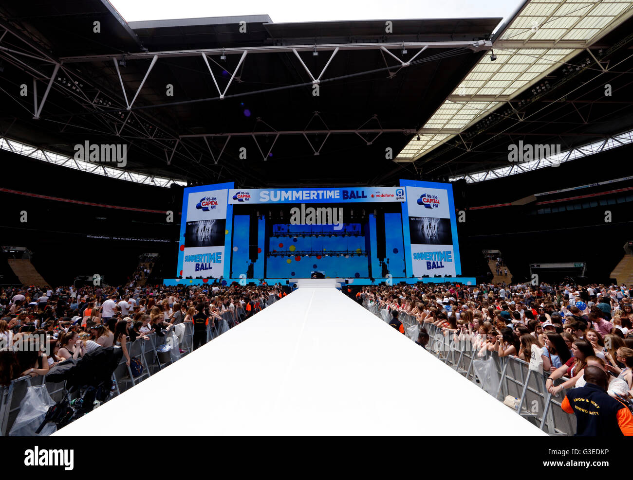 The empty stage prior to Capital FM's Summertime Ball with Vodafone ...