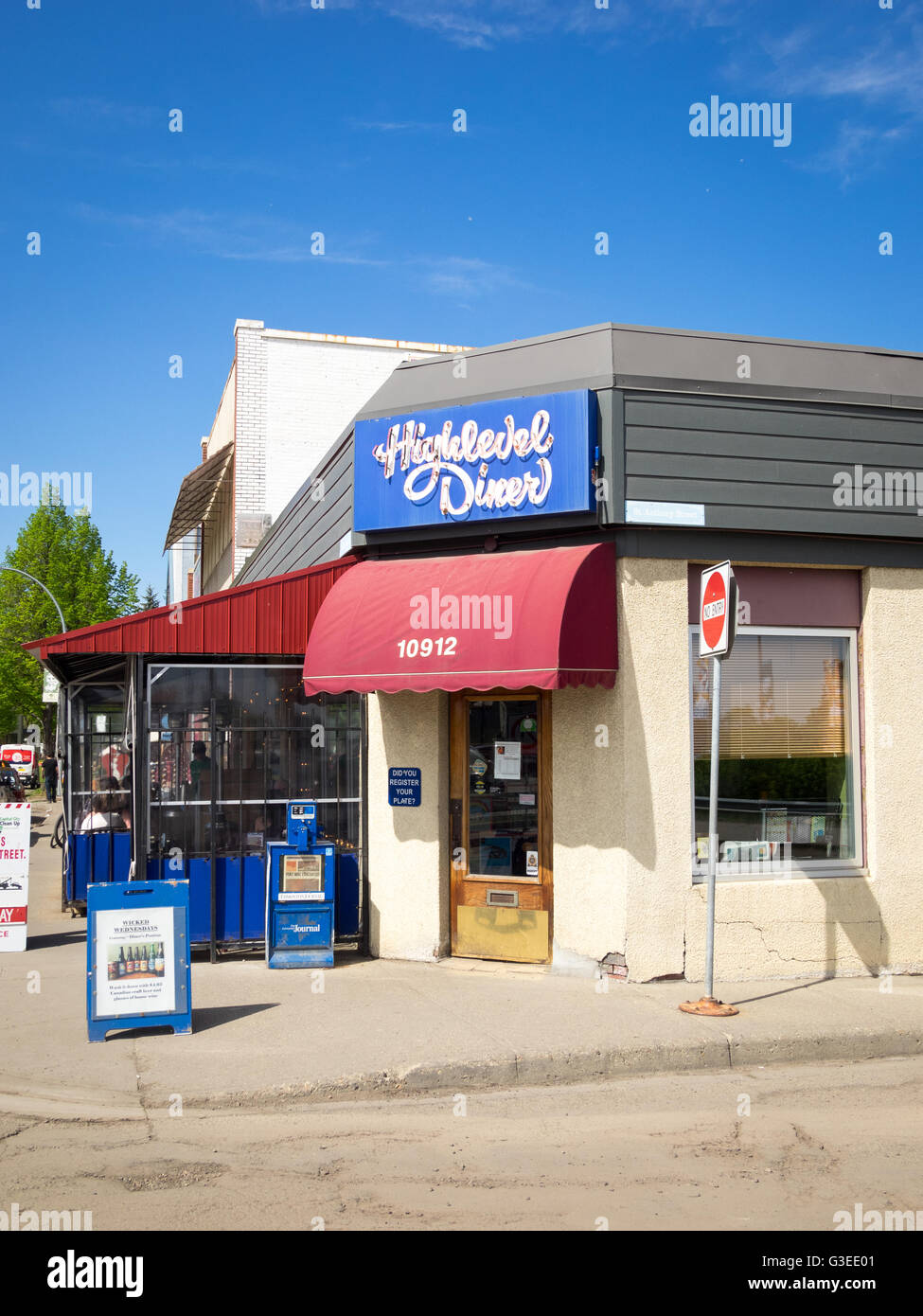 The popular Highlevel Diner in the Garneau district of Edmonton ...
