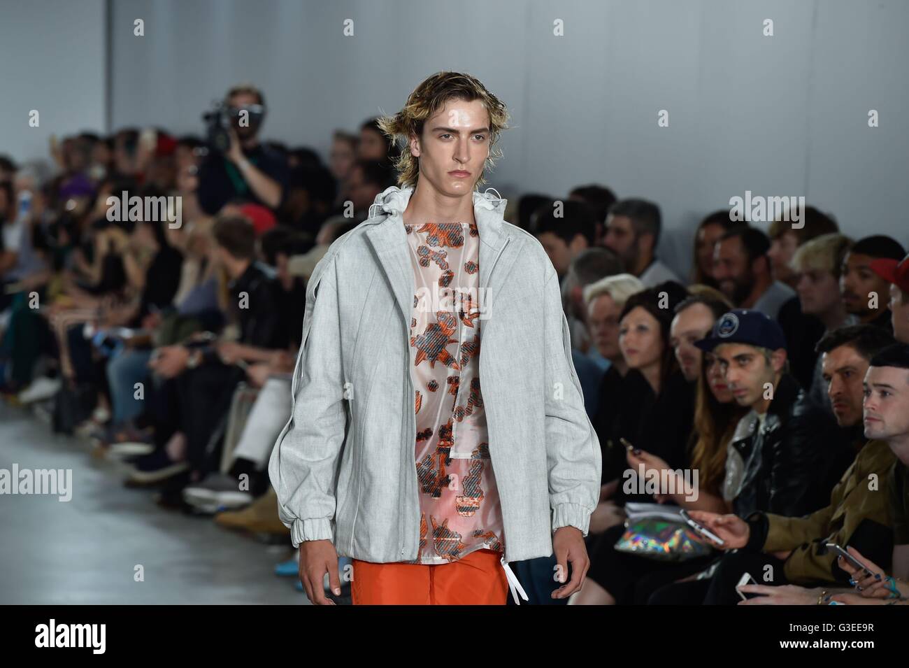 Models on the catwalk during the Lou Dalton Collections Men SS17 show ...